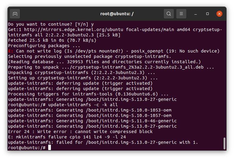 Volume group “vgubuntu” not found error – Fix & recover Ubuntu LVM/LUKS boot process – Wes Novack